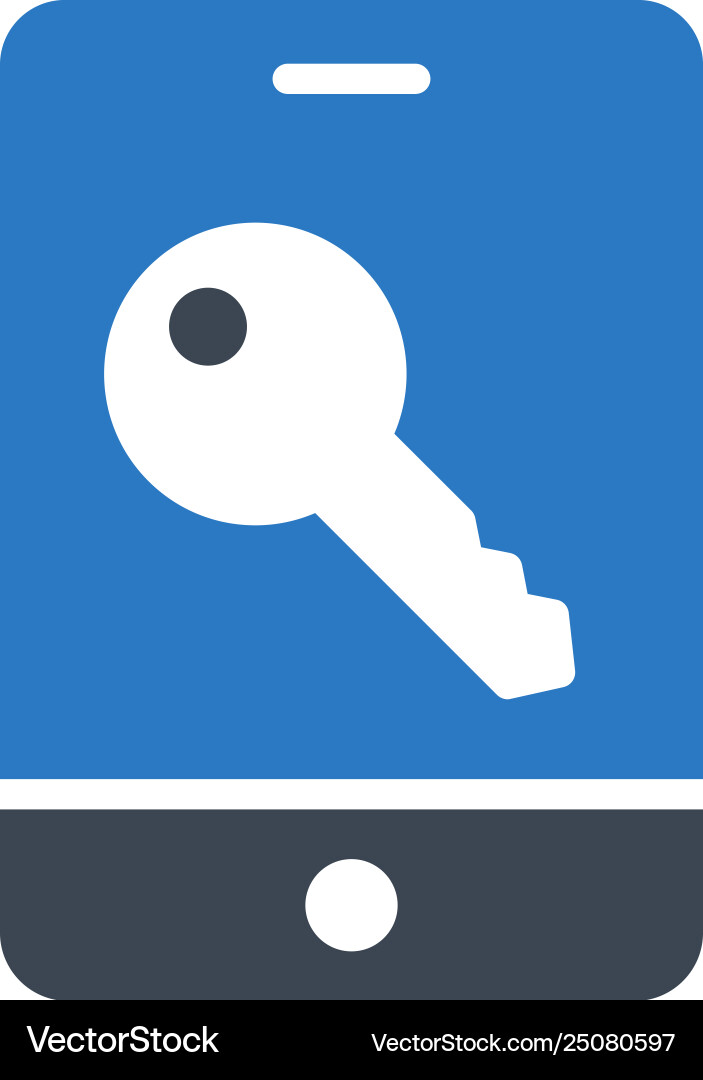 Mobile key Royalty Free Vector Image - VectorStock