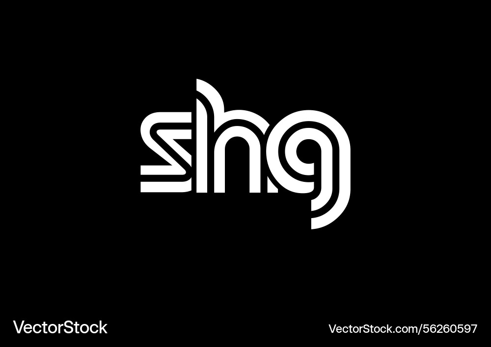Shg creative unique modern letter logo design Vector Image