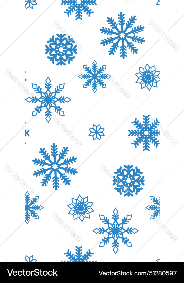 Snowflakes seamless pattern Royalty Free Vector Image