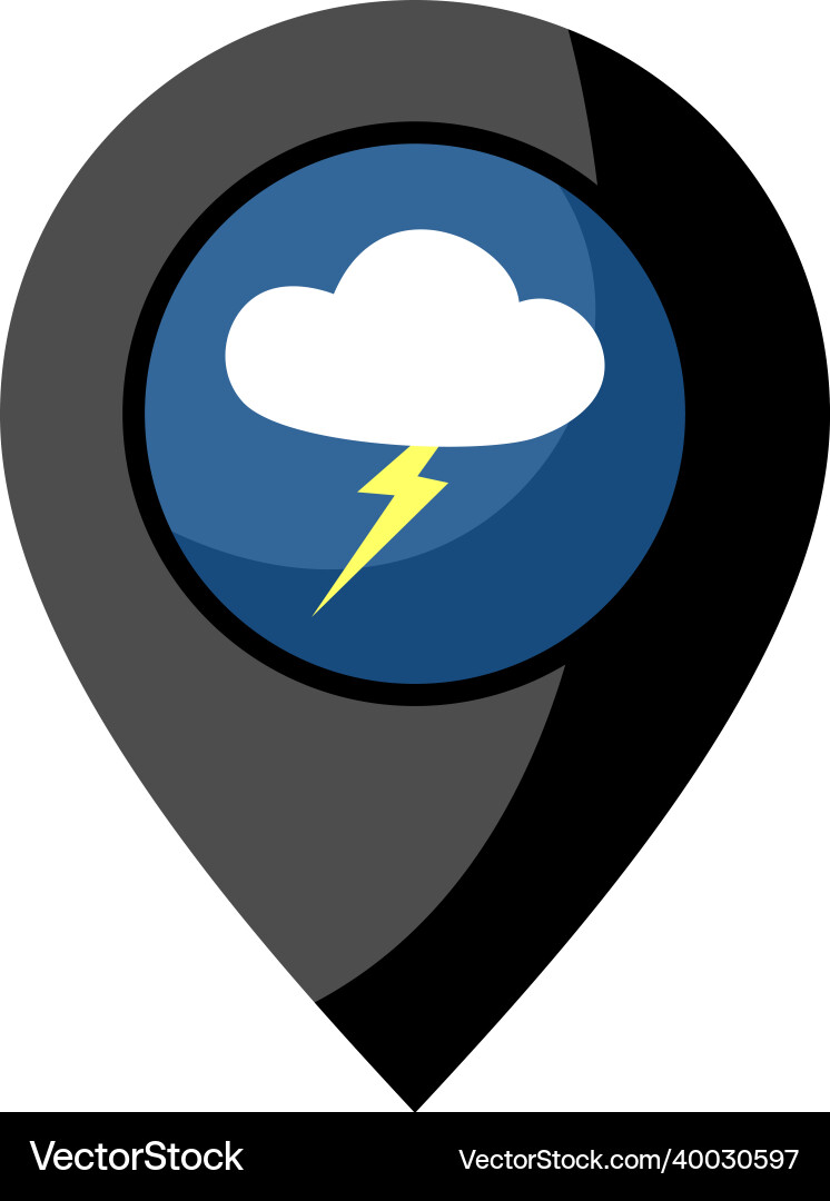 Strom location point design Royalty Free Vector Image