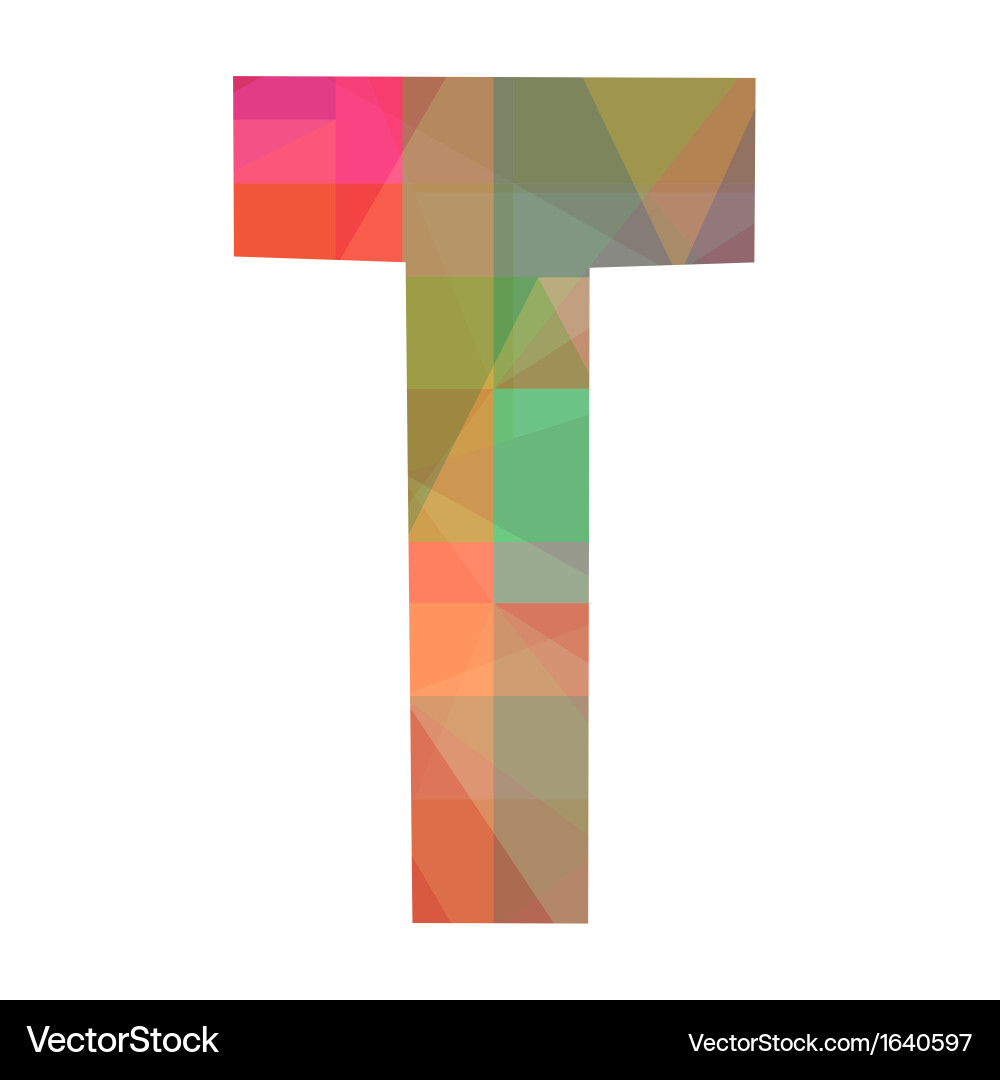 T alphabet Royalty Free Vector Image - VectorStock