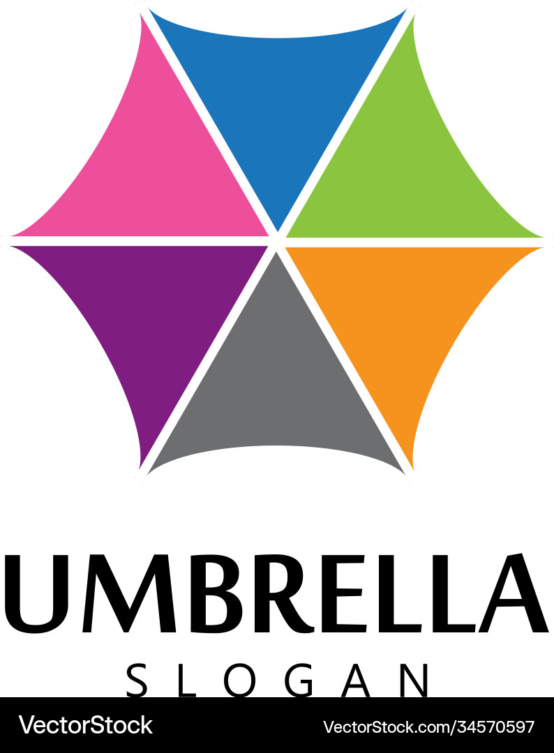 Umbrella logo Royalty Free Vector Image - VectorStock