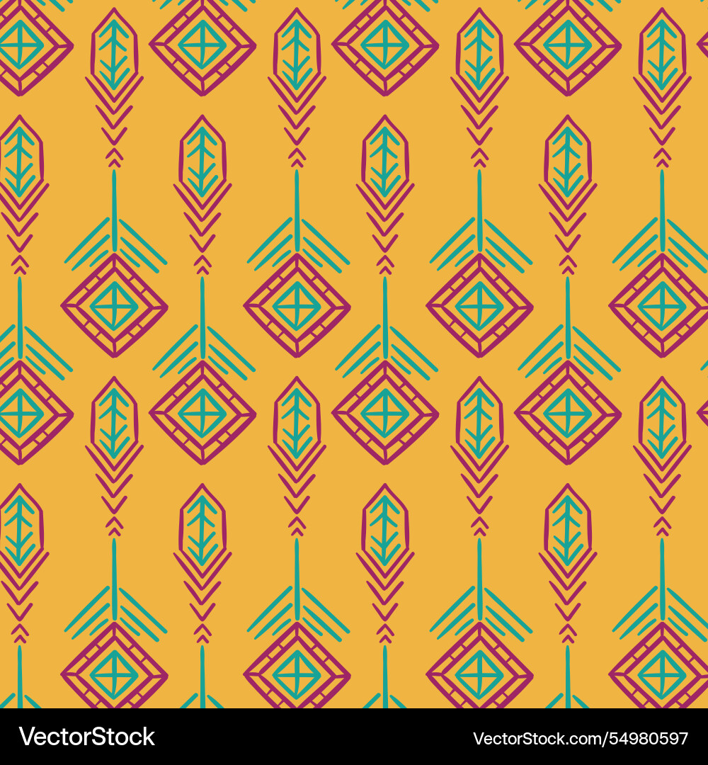 Yellow traditional songket pattern Royalty Free Vector Image