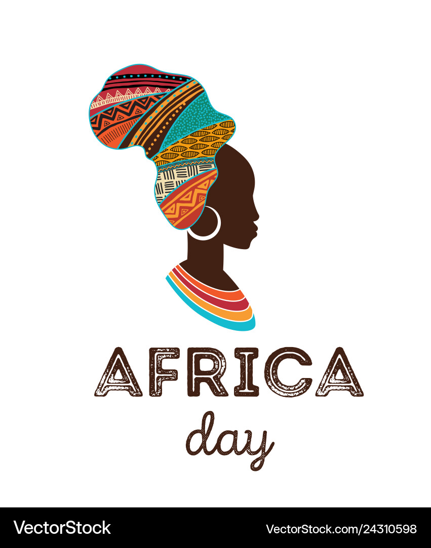 African Day Celebration Banner Royalty Free Vector Image