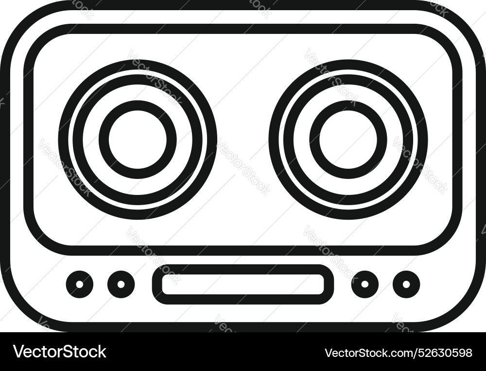 Audio cassette tape player icon showing concept Vector Image