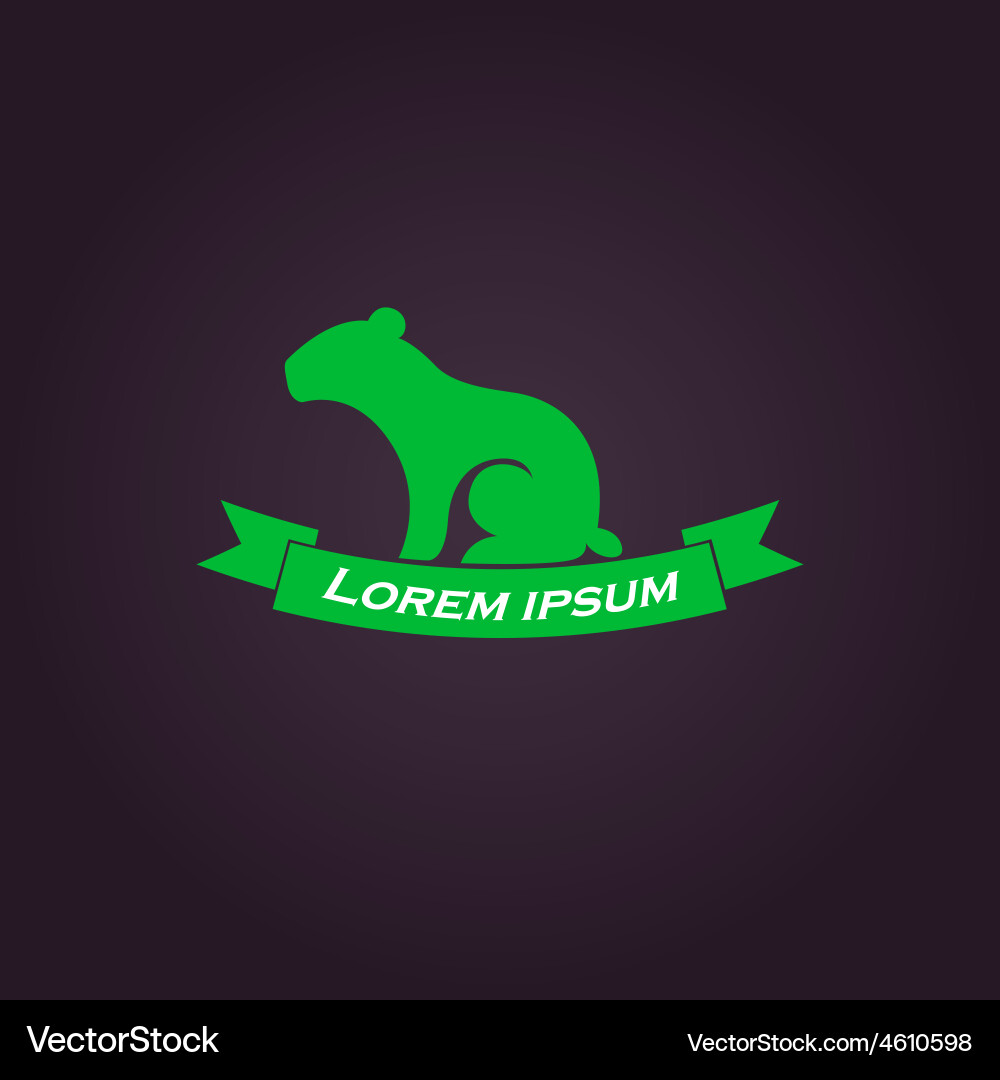 Capybara logo Royalty Free Vector Image - VectorStock