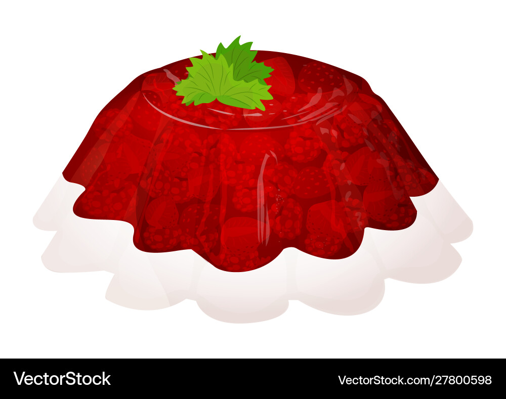 Cartoon jelly isolated on a white background Vector Image