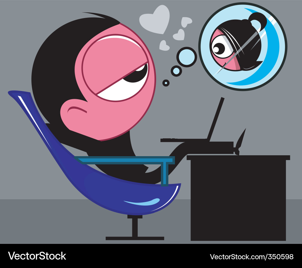 Computer dreaming Royalty Free Vector Image - VectorStock