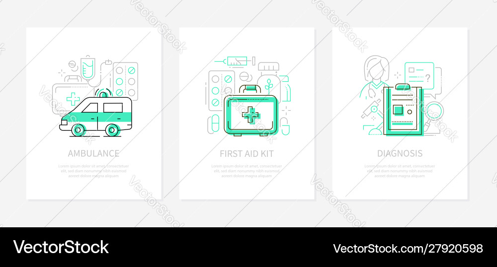 Healthcare & Medical Icons - Line Art Vector Image