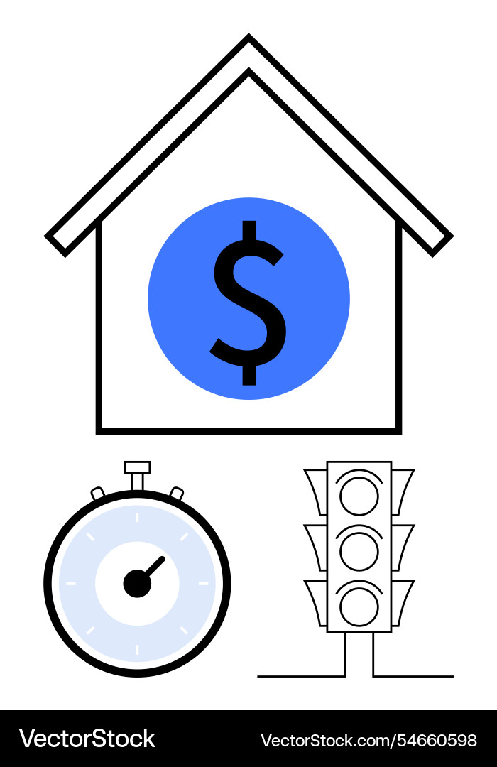 Home budget management balancing time Royalty Free Vector