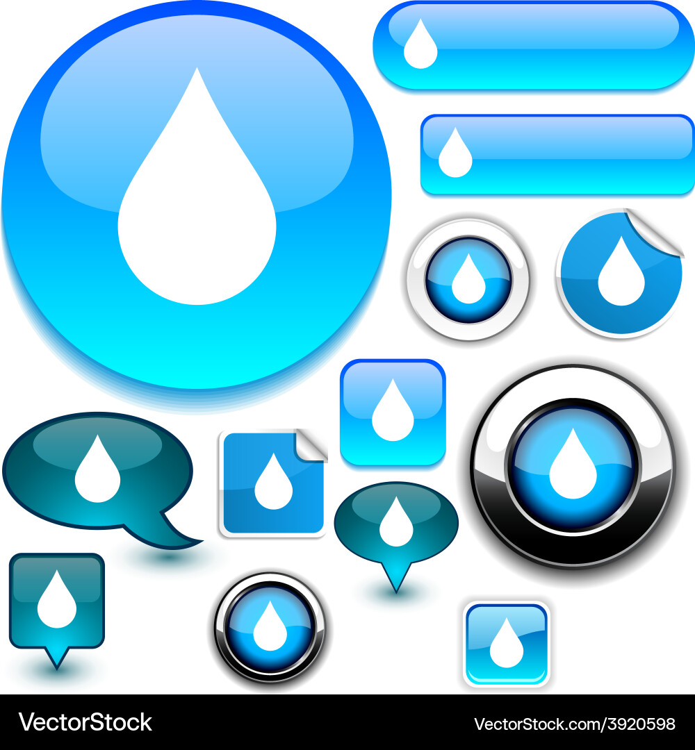 Raindrop signs Royalty Free Vector Image - VectorStock