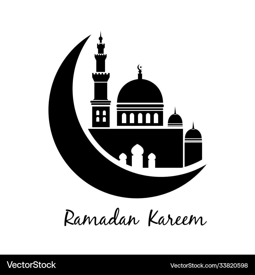 Ramadan Kareem Logo - Islamic Celebration Vector Image