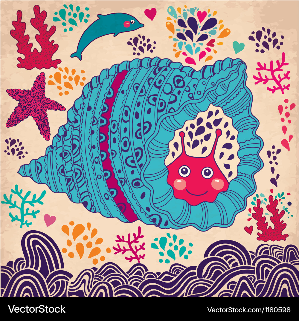 Under the sea design Royalty Free Vector Image