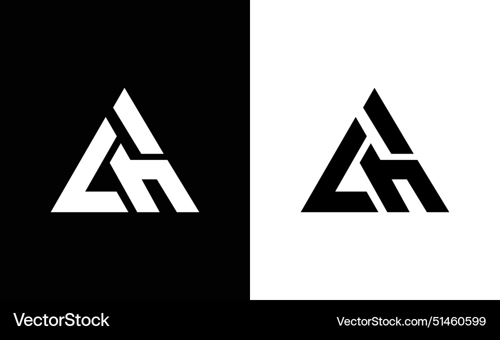 Ah letter logo design template Royalty Free Vector Image