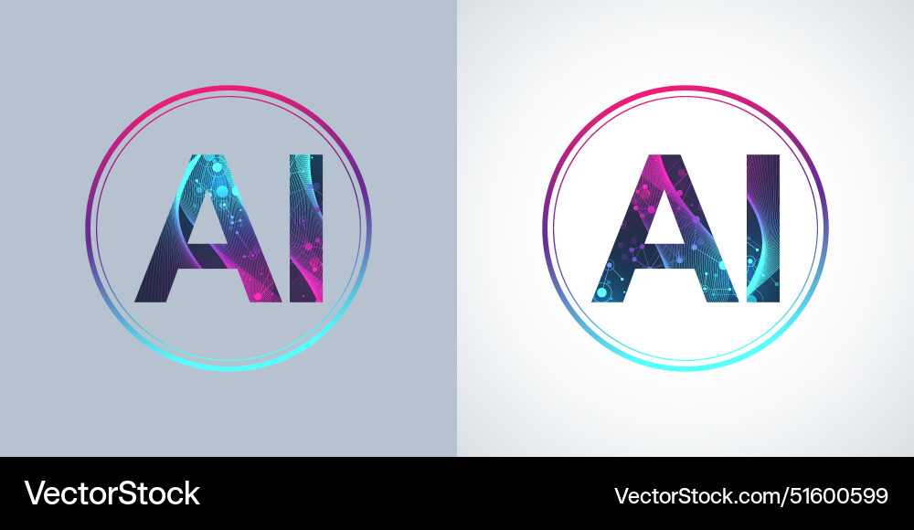 Ai banner concept in the digital style generative Vector Image