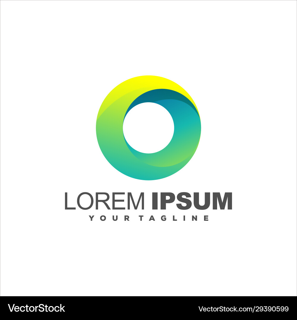 Awesome circle gradient logo design Royalty Free Vector