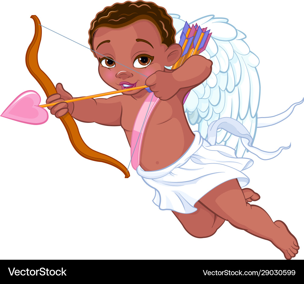 Cupid shooting Royalty Free Vector Image - VectorStock