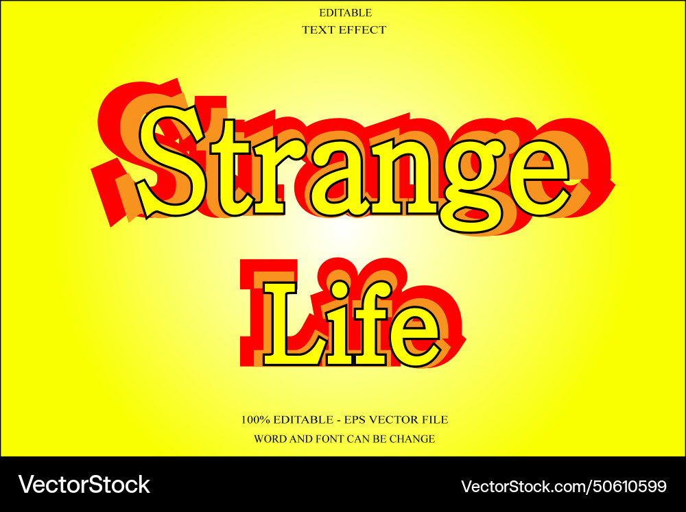 Editable text effect emboss style Royalty Free Vector Image