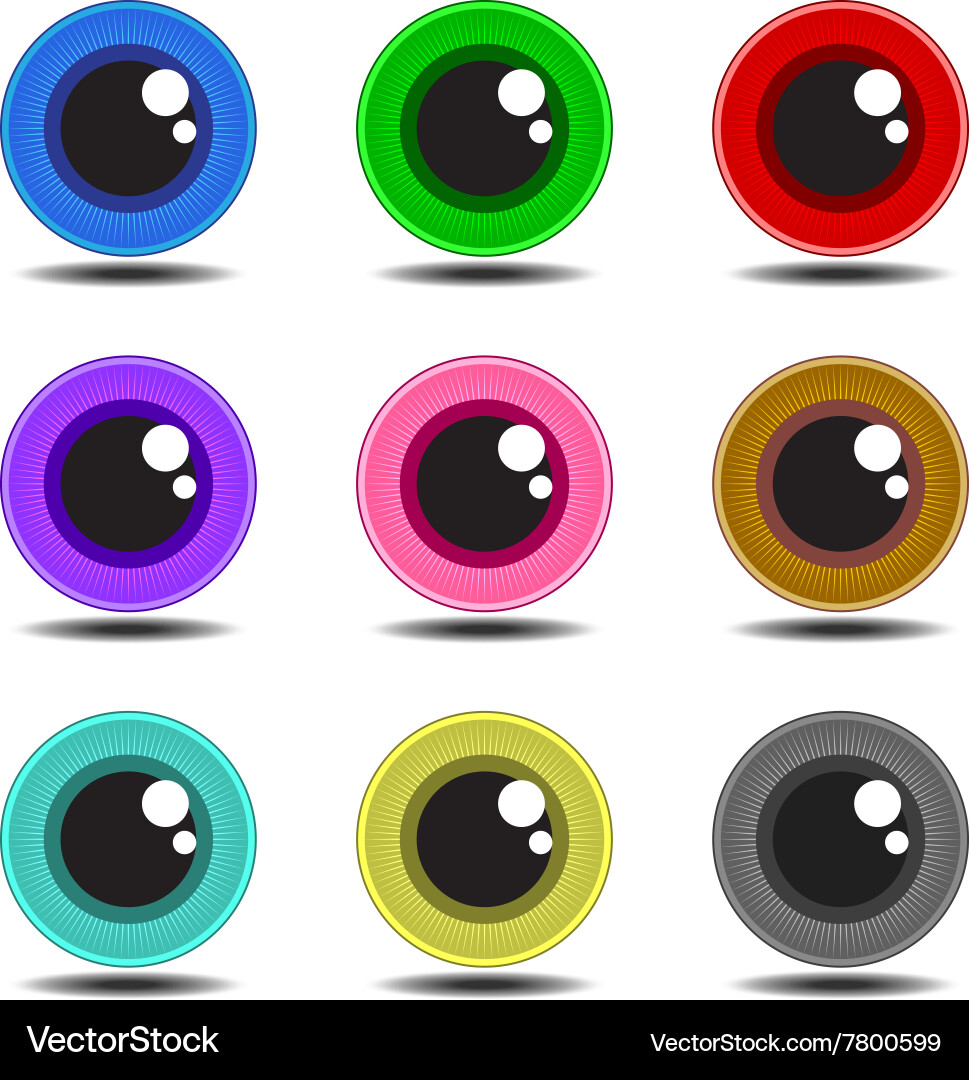 Eye ball multicolor Royalty Free Vector Image - VectorStock