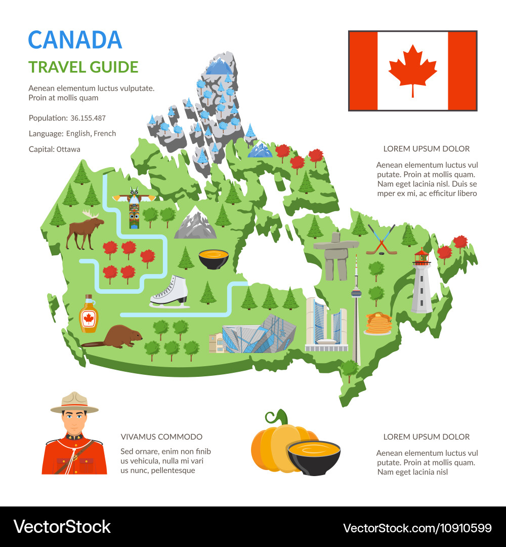 Flat map Royalty Free Vector Image - VectorStock