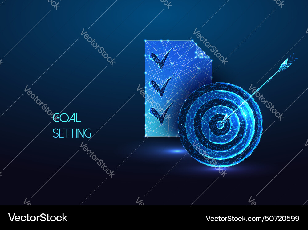Goal setting strategic planning futuristic Vector Image Goal setting strategic planning futuristic Vector Image