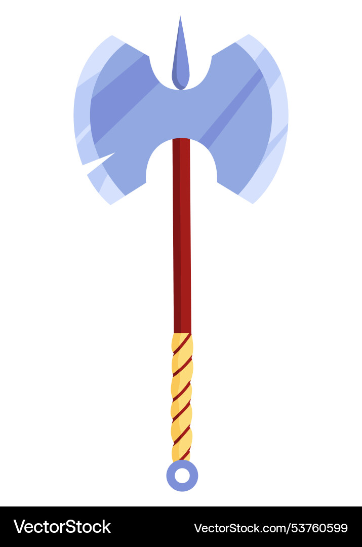 Medieval pole-axe game icon cartoon ui Royalty Free Vector