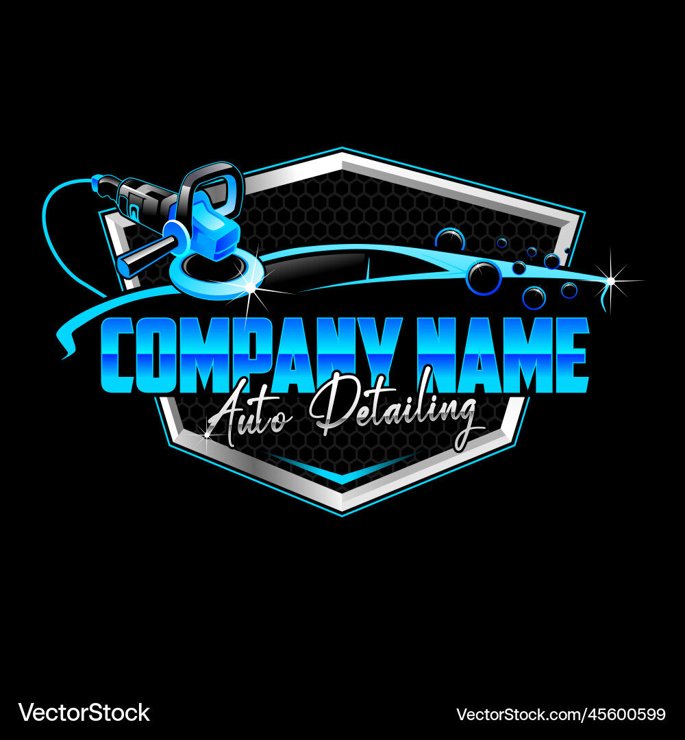 Modern concept auto detailing company Royalty Free Vector