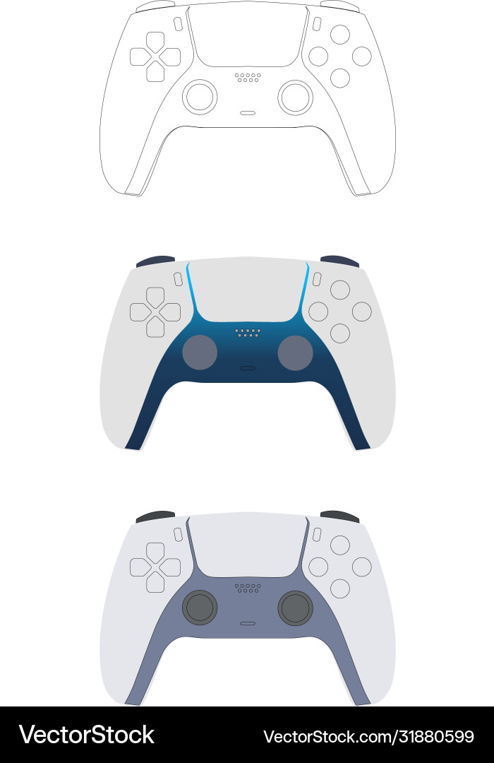 Ps5 controller Royalty Free Vector Image - VectorStock