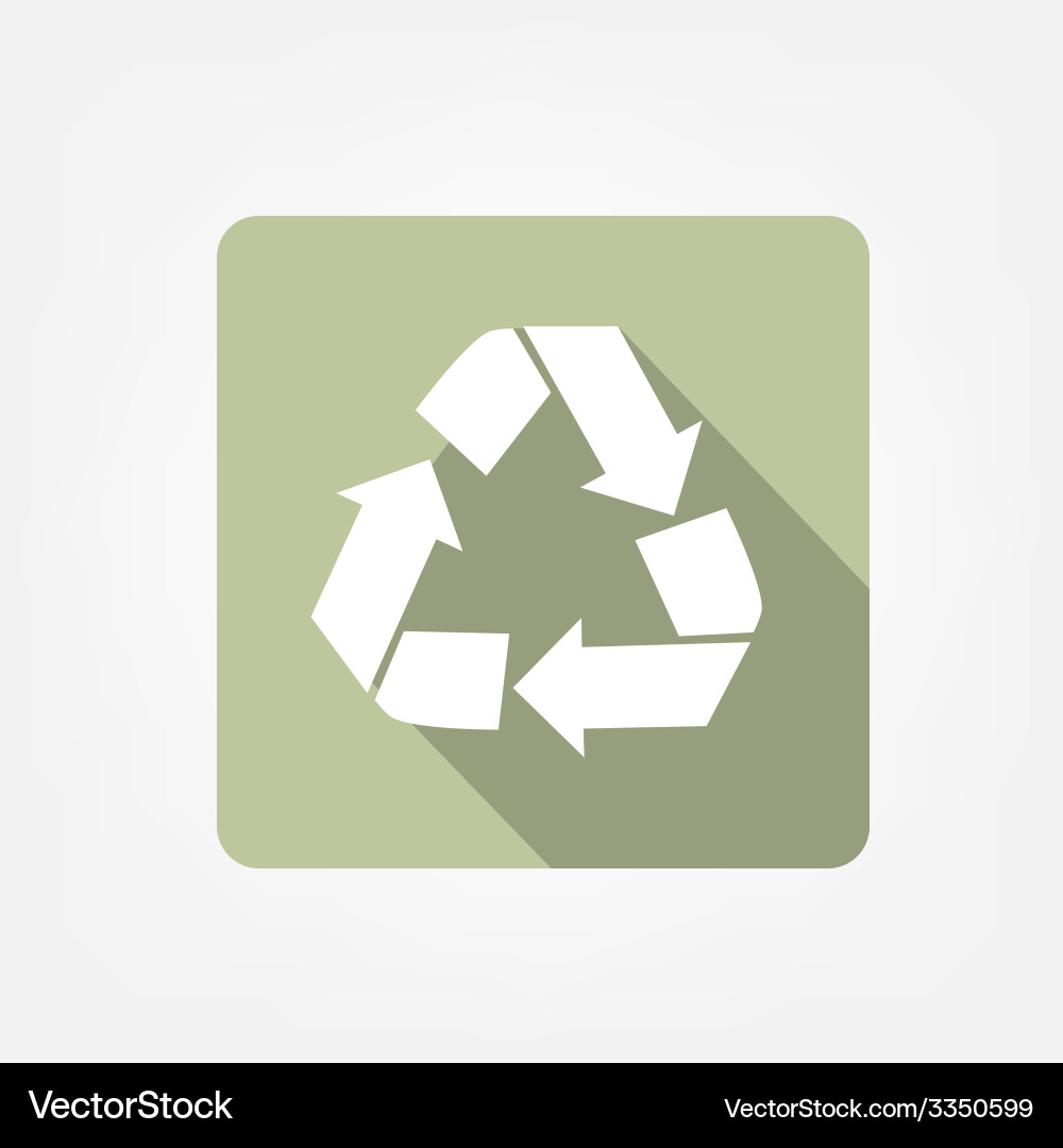 Recycle flat icon Royalty Free Vector Image - VectorStock