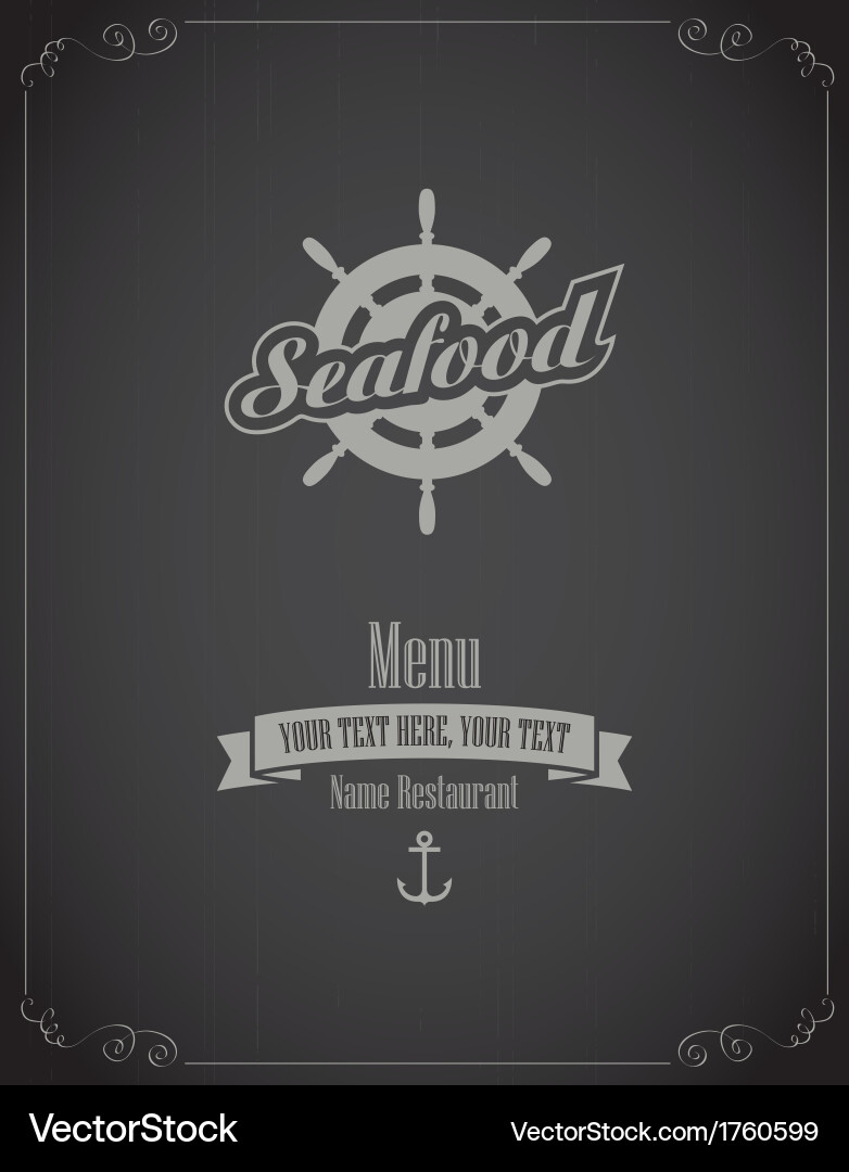 Seafood menu Royalty Free Vector Image - VectorStock