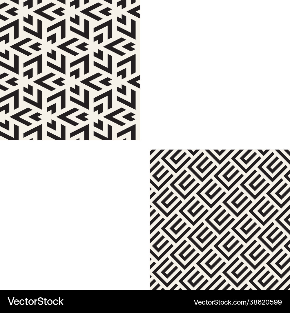 Seamless pattern repeating geometric black Vector Image