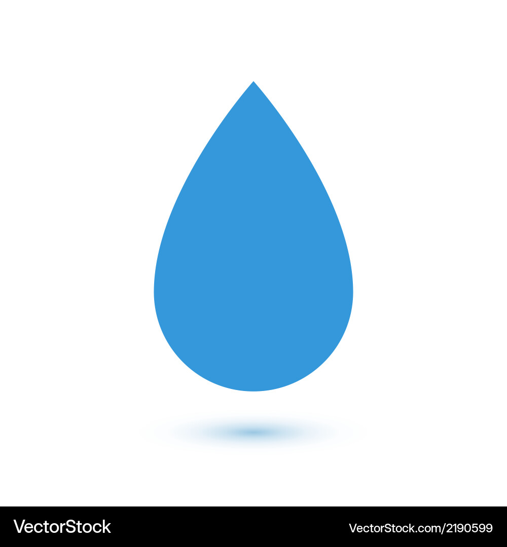 Simple flat drop Royalty Free Vector Image - VectorStock