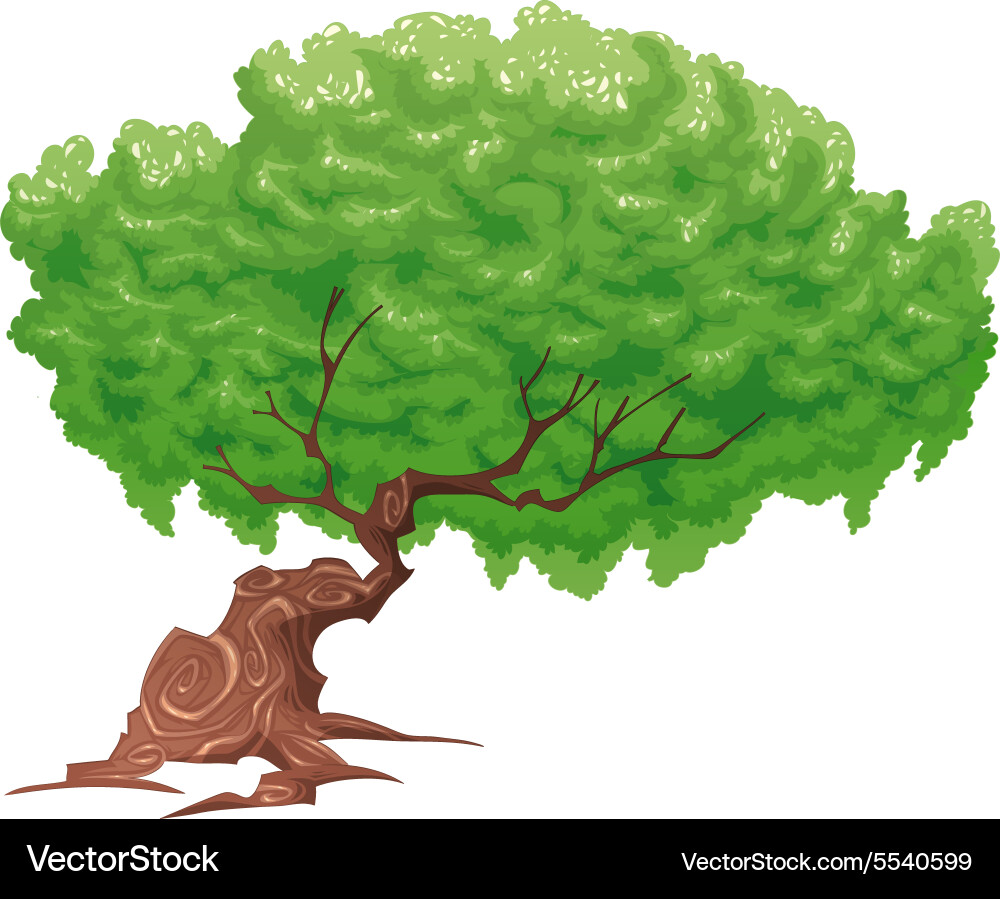 Single tree Royalty Free Vector Image - VectorStock