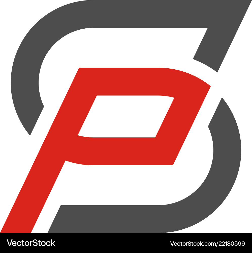 Sp letter logo design template Royalty Free Vector Image