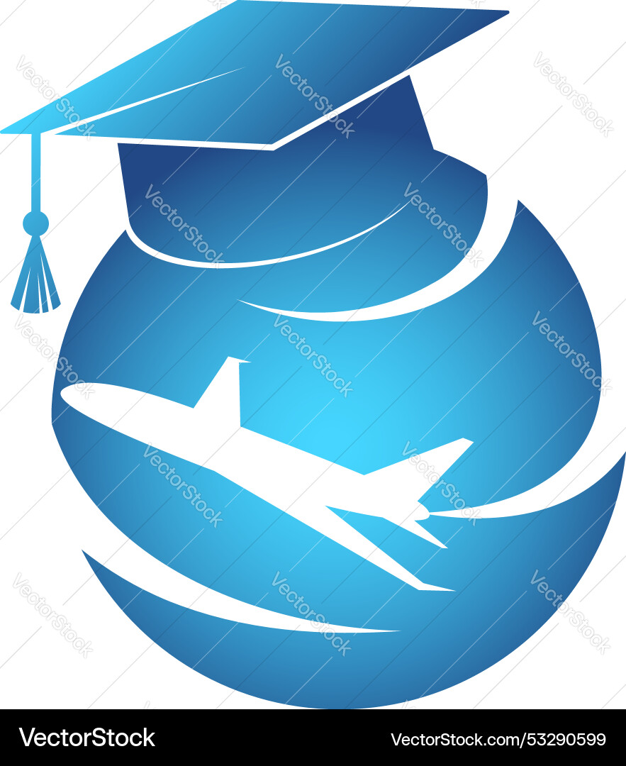Symbol of the globe education Royalty Free Vector Image Symbol of the globe education Royalty Free Vector Image