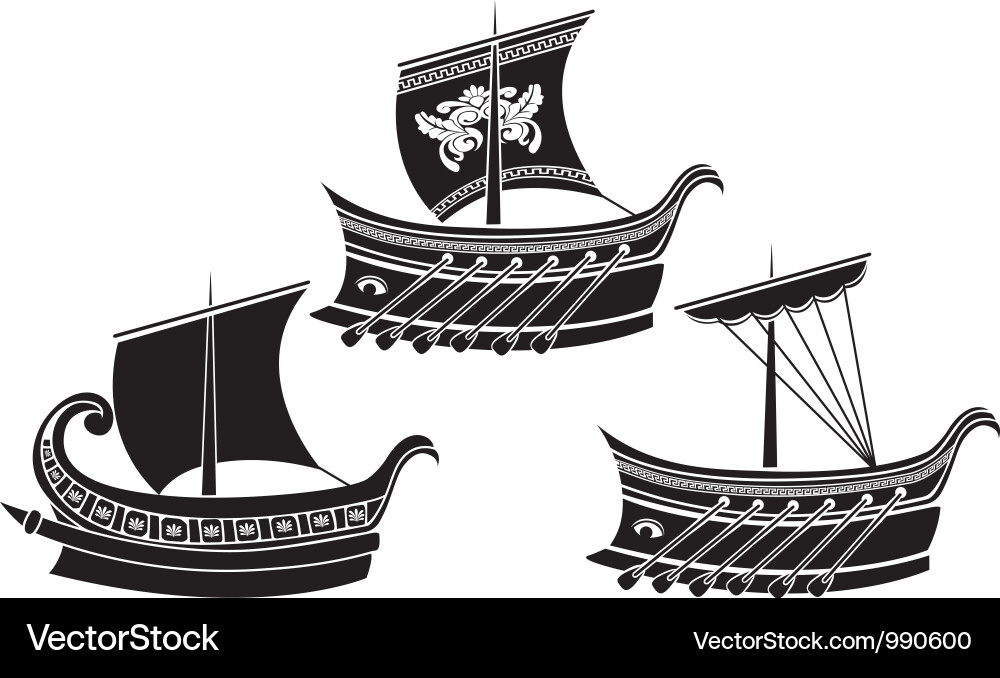 Ancient Greek Ship Royalty Free Vector Image - VectorStock