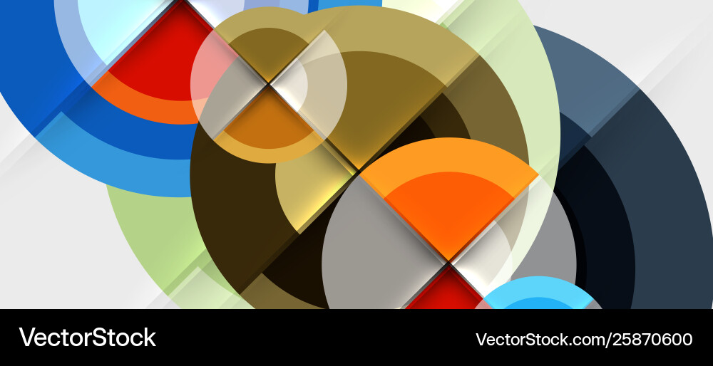 Circular geometrical design template Royalty Free Vector