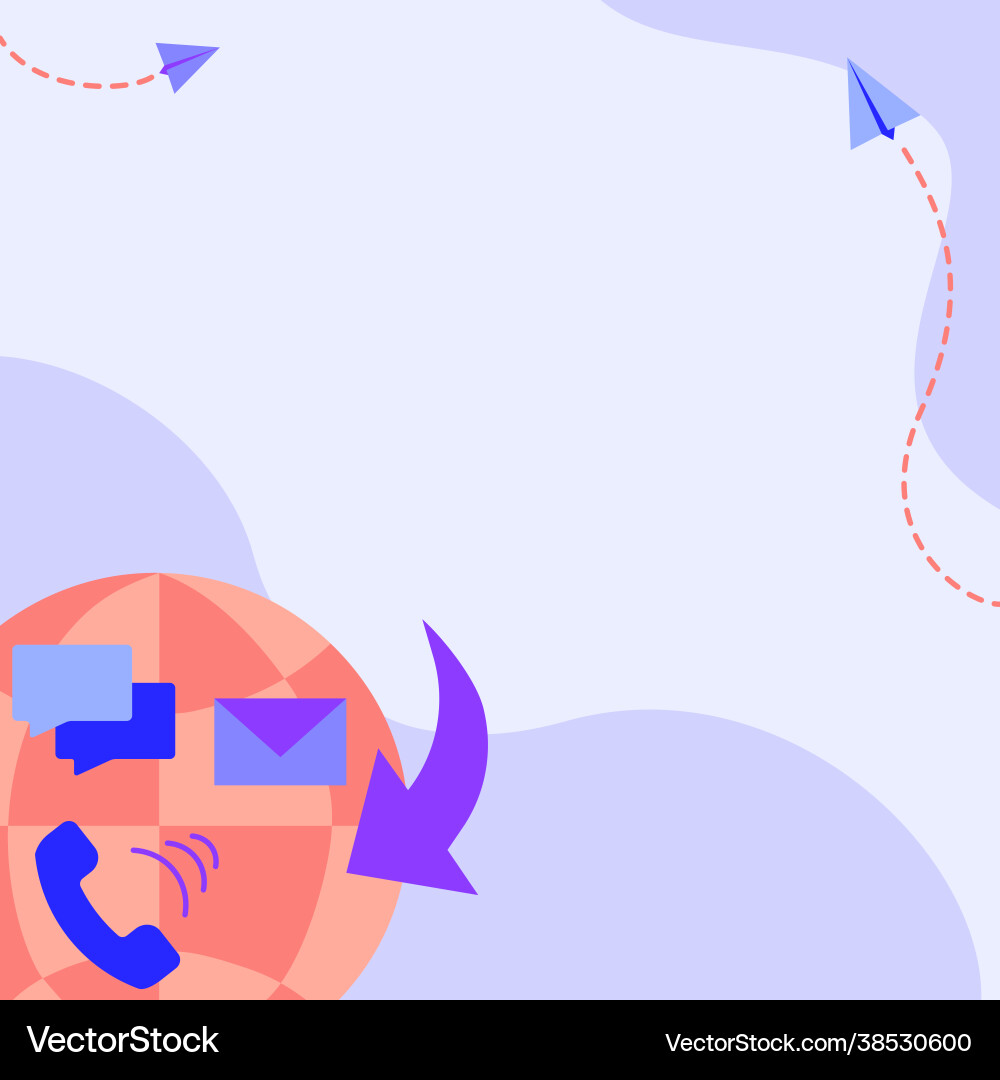 Internet network drawing with colorful messaging Vector Image