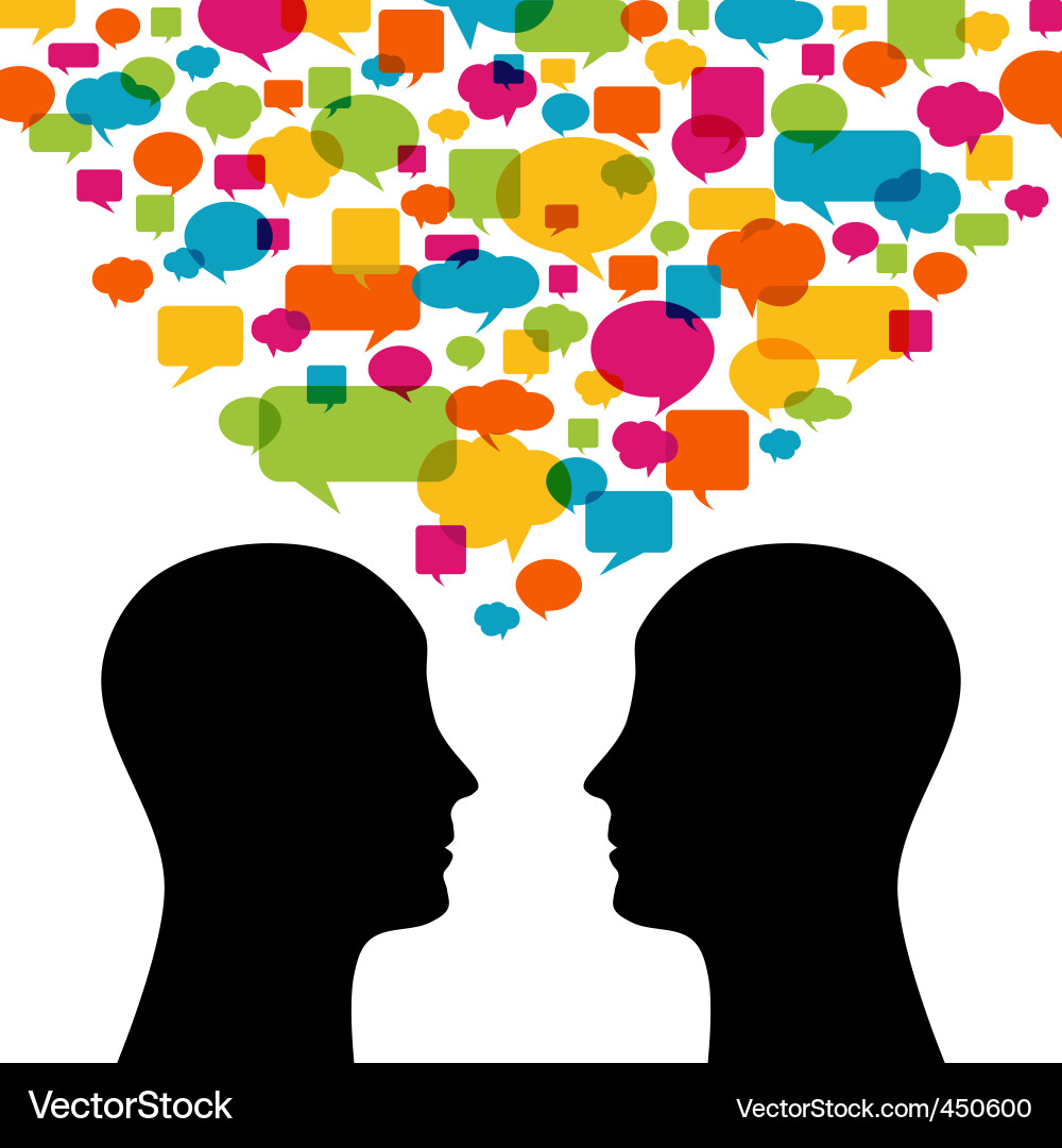 People Communicating Royalty Free Vector Image