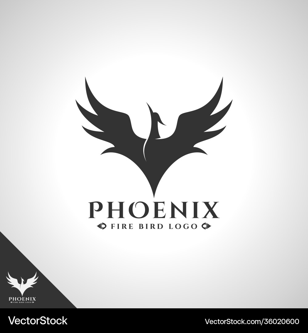 Phoenix logo symbol Royalty Free Vector Image - VectorStock