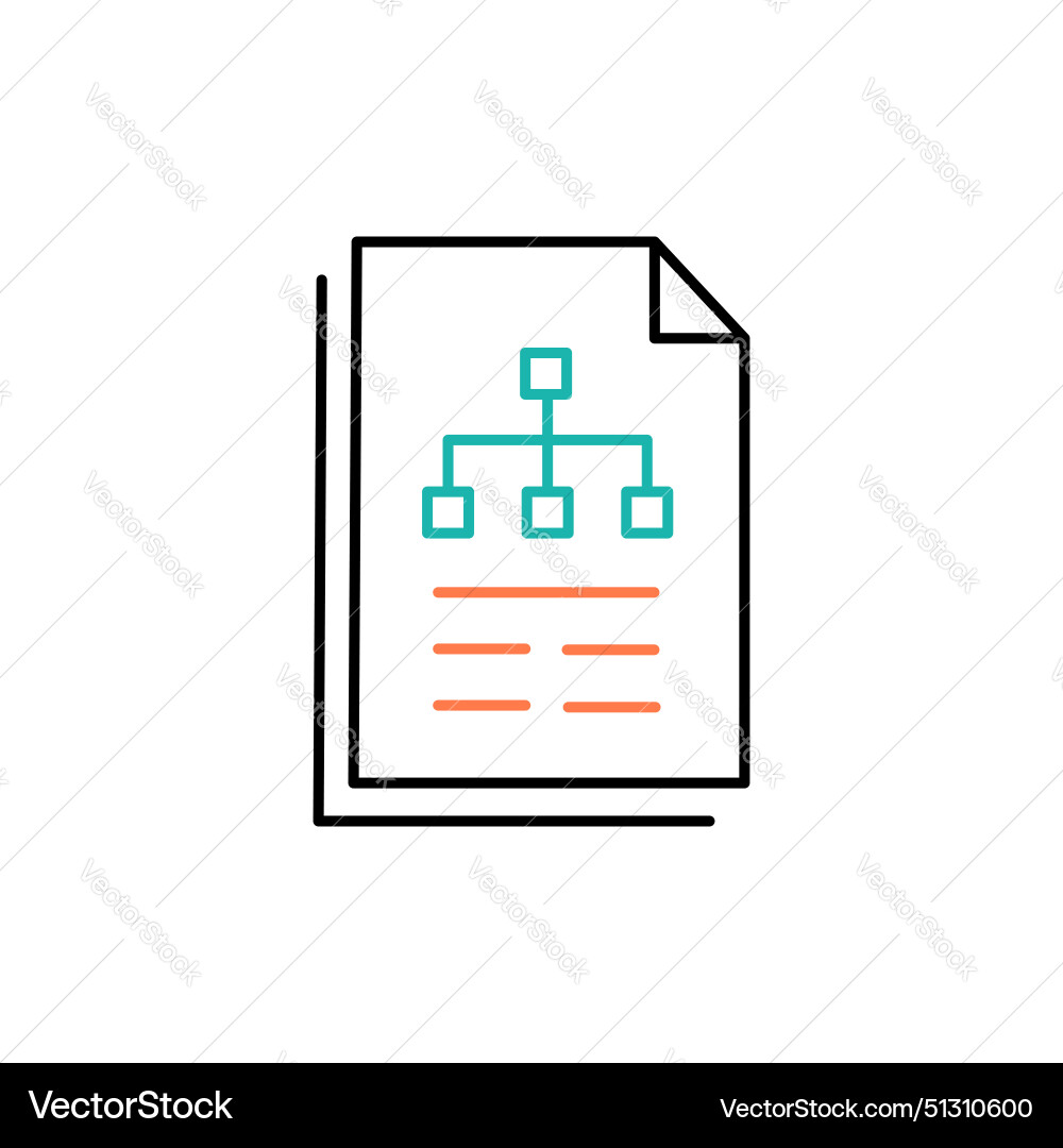 Scenario analysis icon design Royalty Free Vector Image
