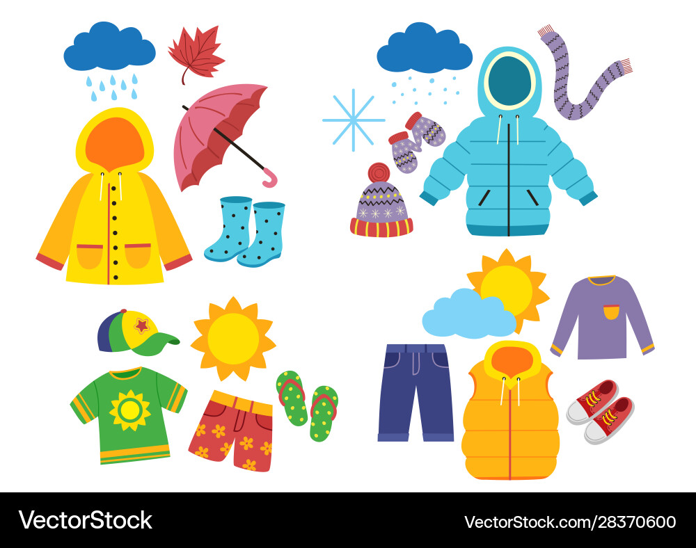 4 Seasons for Kids Vector Images (over 200)