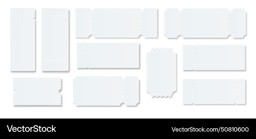 Ticket empty template concert movie theater Vector Image