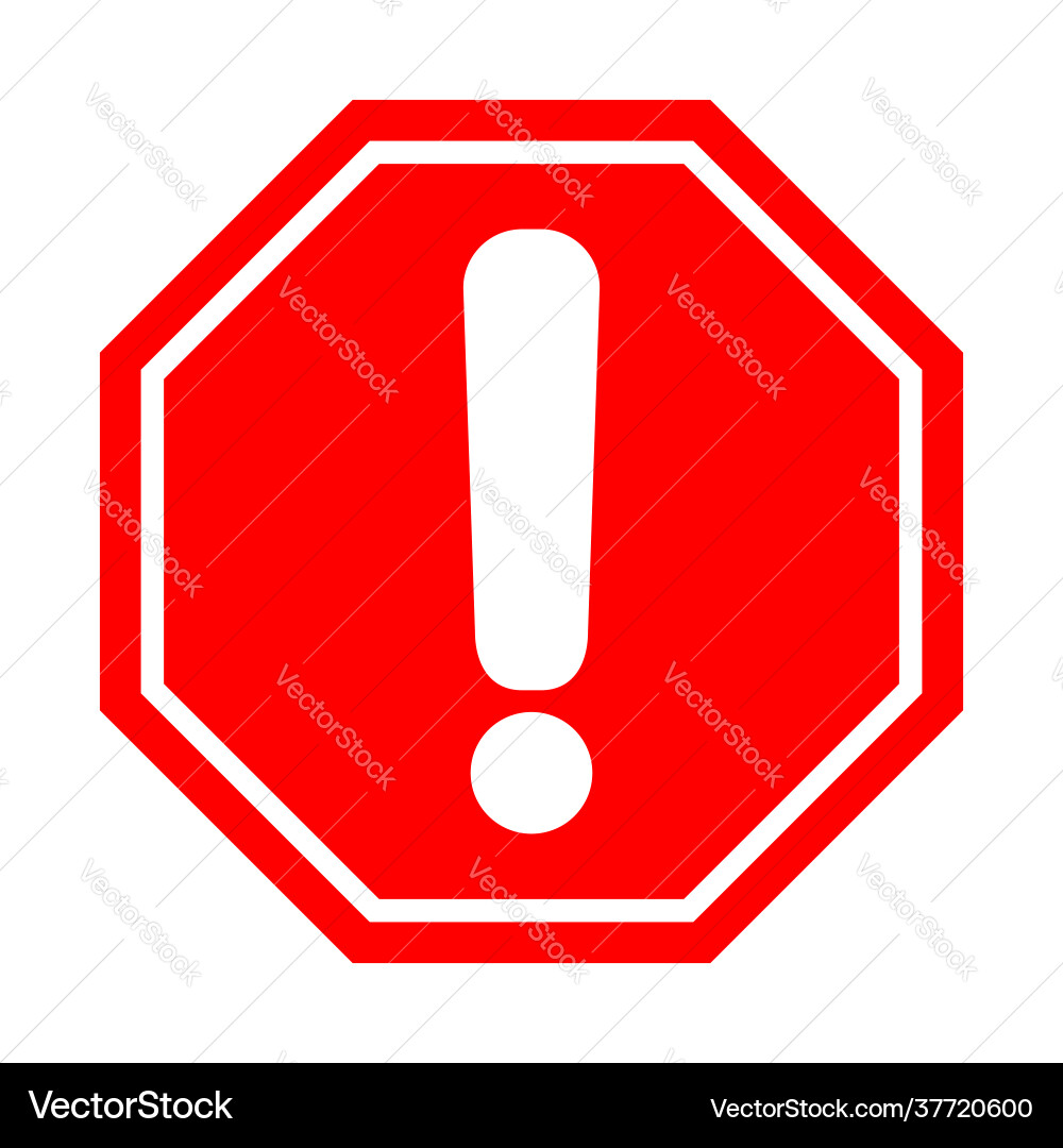 Warning symbol icon Royalty Free Vector Image - VectorStock