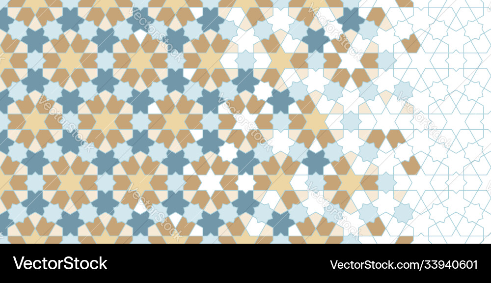 Arabisch islamisch Muster Rand Dekor Lizenzfreier Vektor