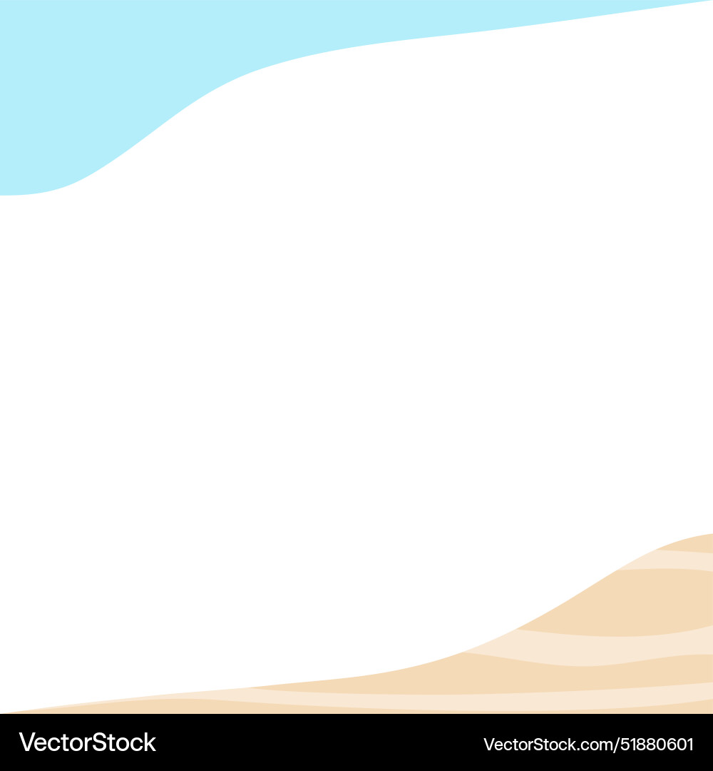 Beach summer tropical sea frame background corner Vector Image