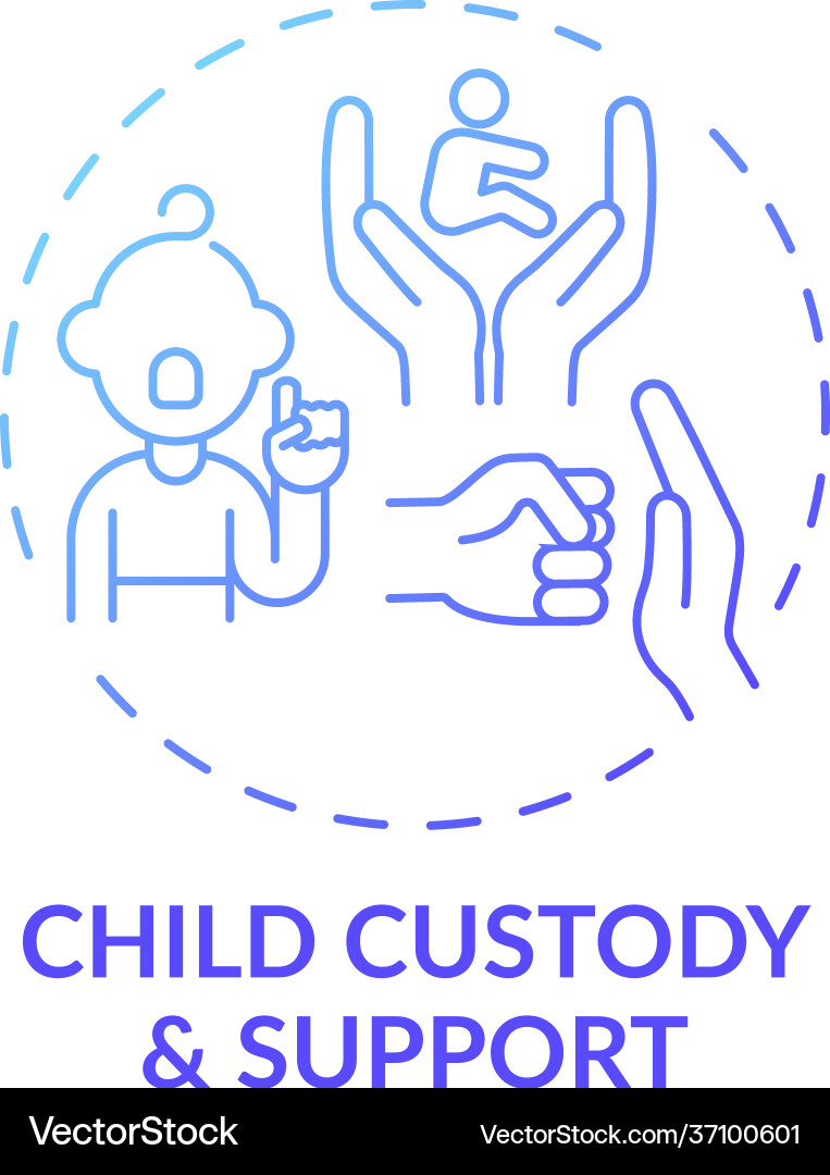 Child custody and support concept icon Royalty Free Vector
