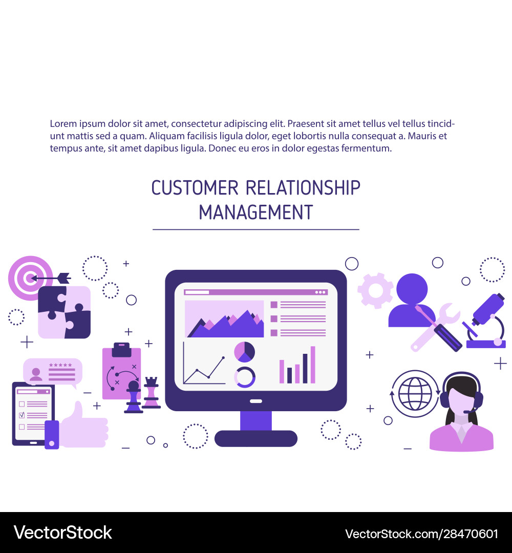 Customer relationship management concept Vector Image