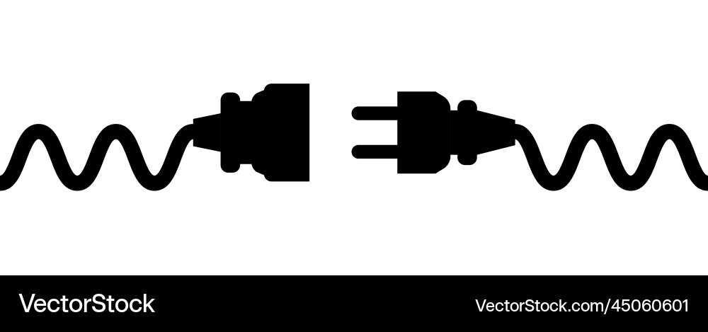 Electric plug connect concept socket get Vector Image