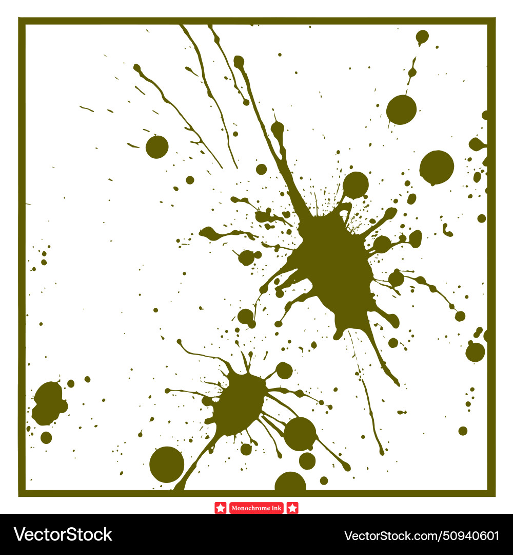 Grunge monochrome ink texture background Vector Image